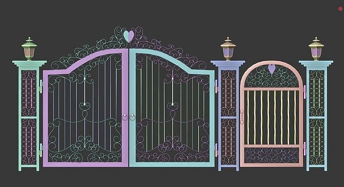 Gate Blender FBX Obj 3d model
