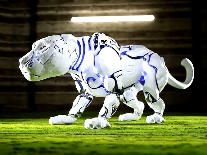 Robot Panther sci fi 3d model