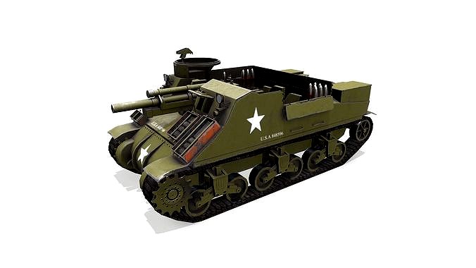 M7 Priest Howitzer Motor Carriage 3d model
