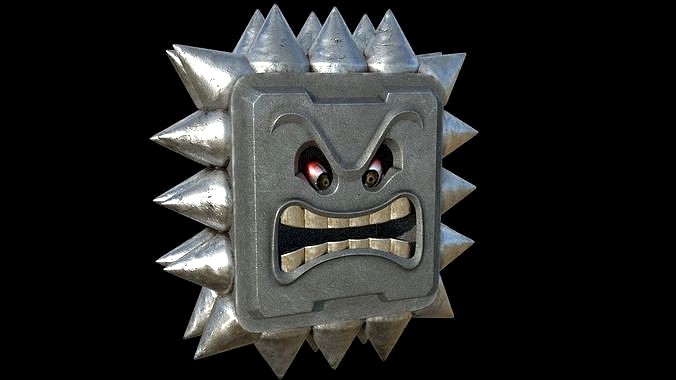 spikey face mario 3d model