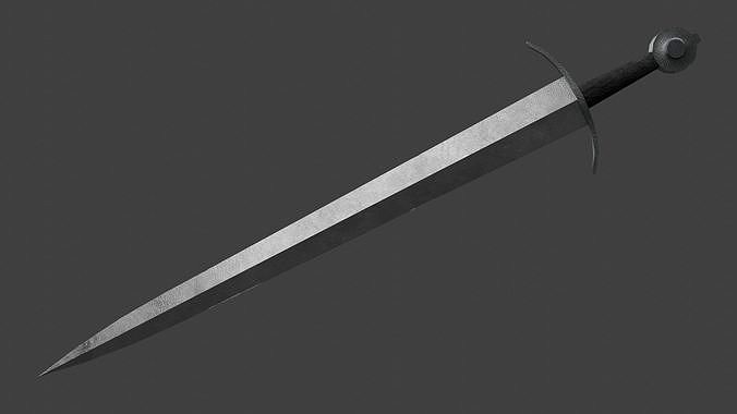 Short One-Handed Sword Broadsword 3d model