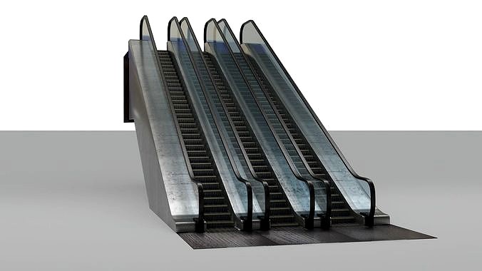 escalator rigged 3d model