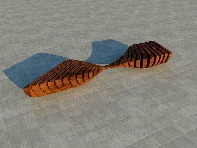 Bench modern design 3d model