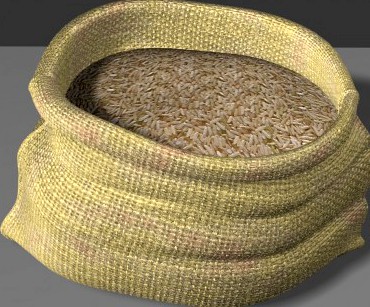 Sack of rice 3d model
