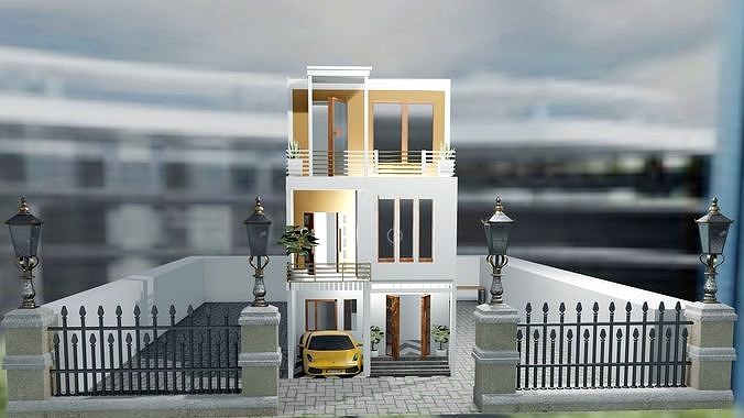 double story house 3d model