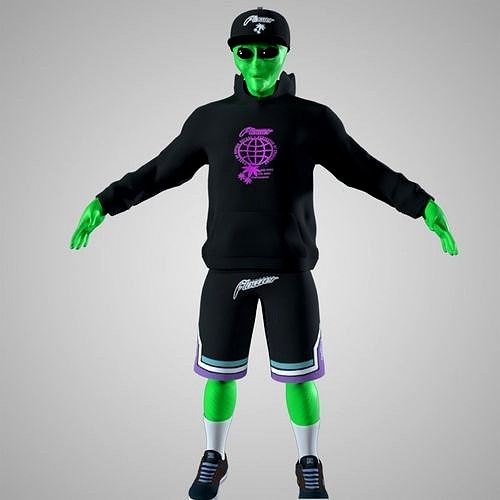 Alien Maya Rig - Unity and Unreal 3d model