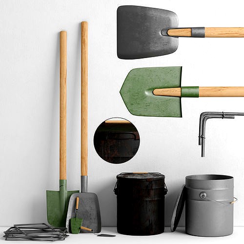 construction tools for exterior 3d model