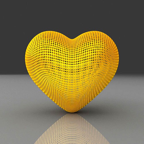 Perforated Heart Shape 3D Print Model | 3D