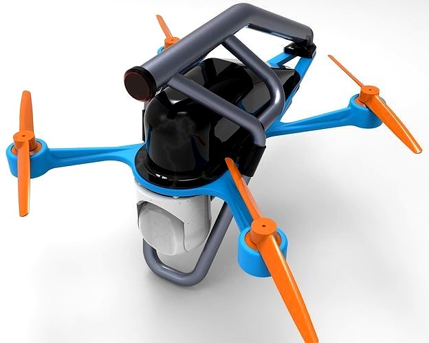 Drone city scanner 3d print model | 3D