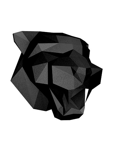 low poly Panther head | 3D model
