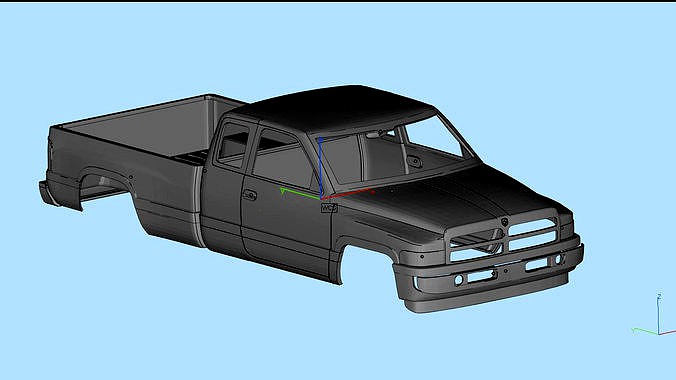 3D model Dodge Ram 1500 2nd gen STL files Printable Body | 3D