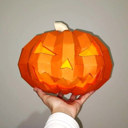 diy halloween pumpkin papercraft template | 3D model