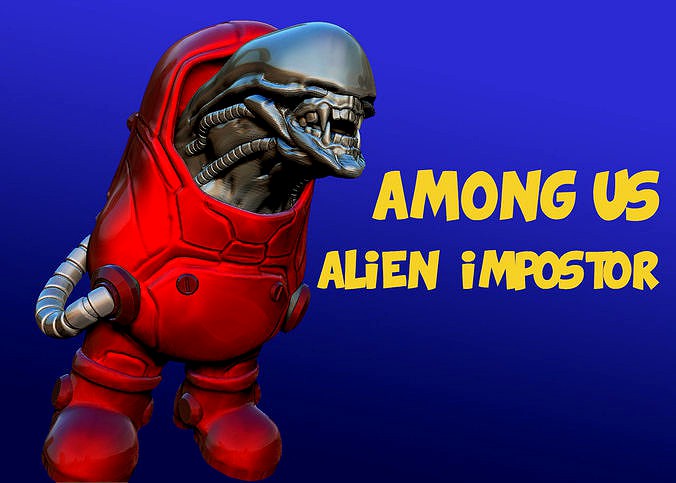 Among us game character alien impostor | 3D model