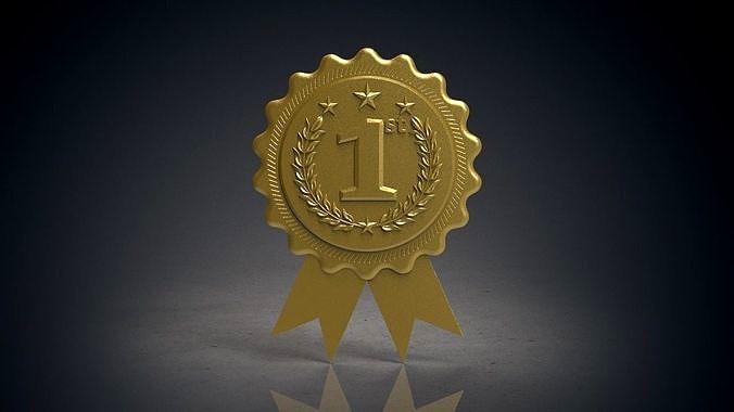 Rounded award badges 1st 2nd 3rd | 3D model