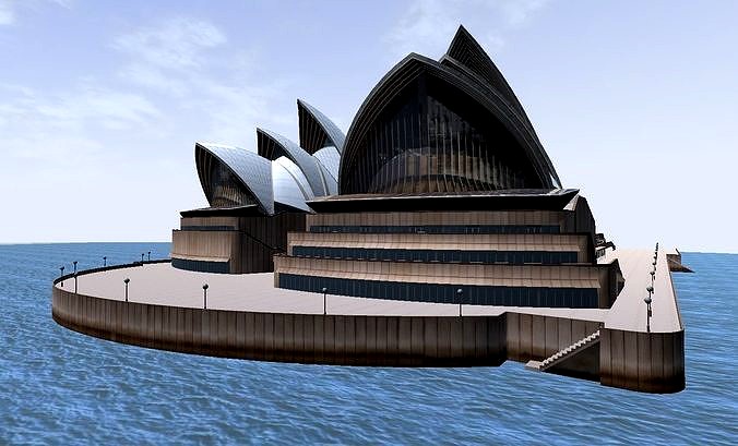 Sydney Opera House lowpoly 3d model