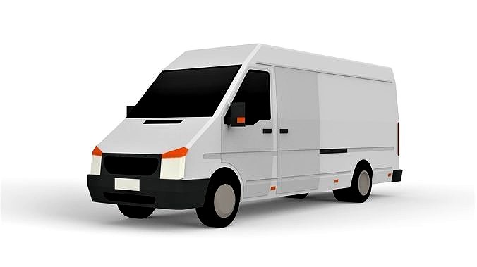 Cartoon Panel Van 2 3d model