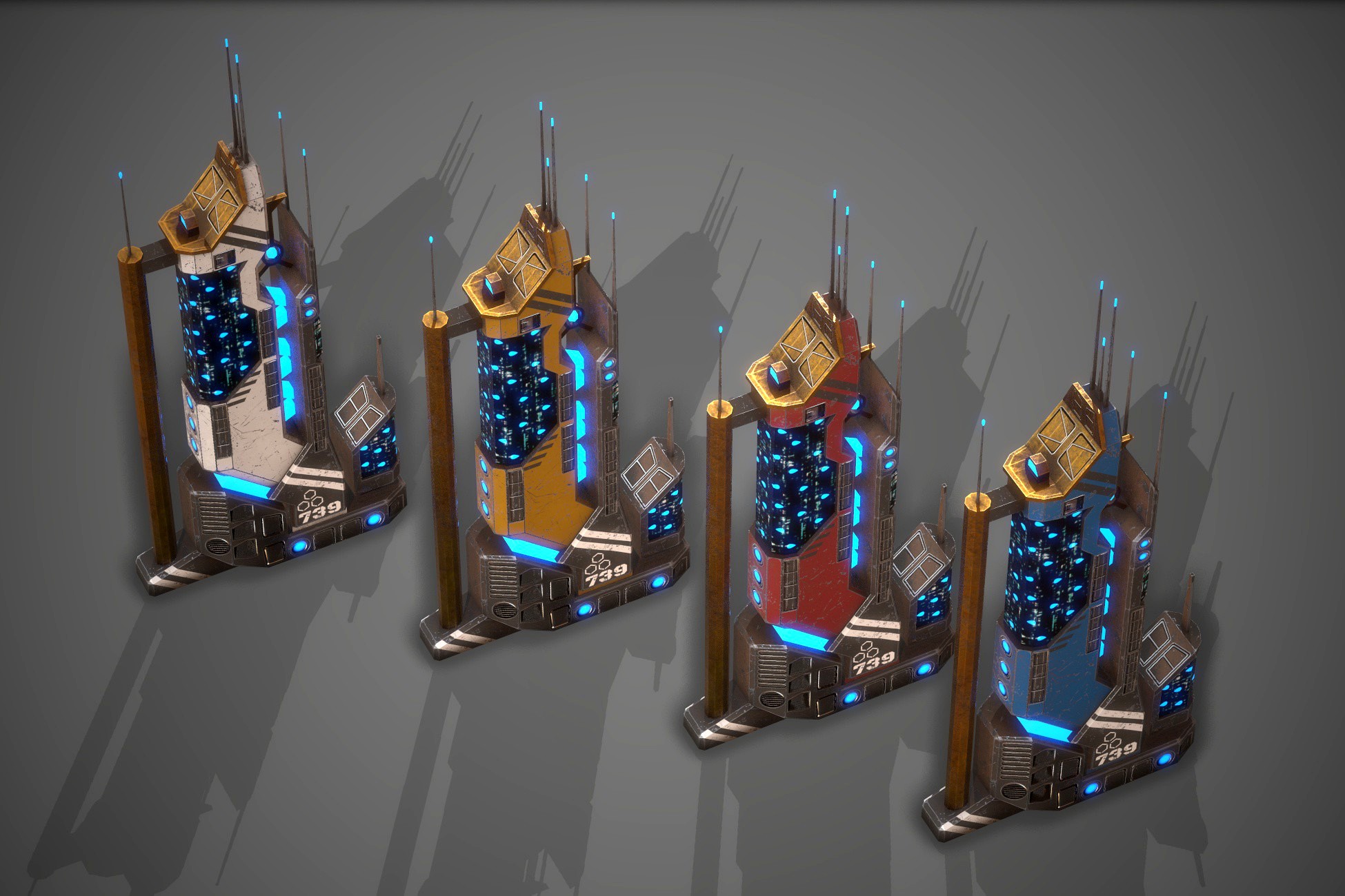 Sci-Fi Building-19 3d model