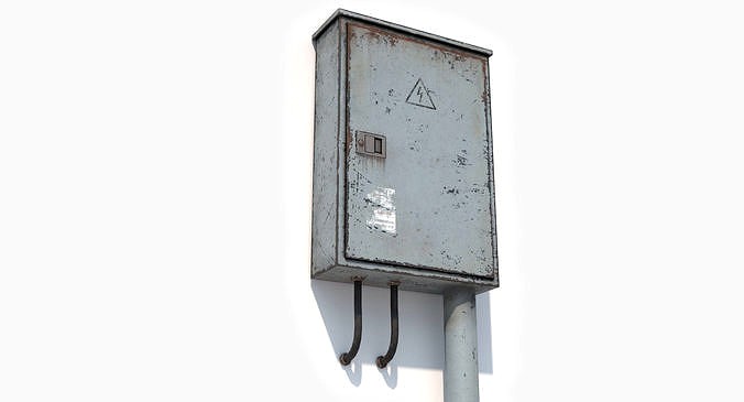 Electricity Box Low Poly 3d model