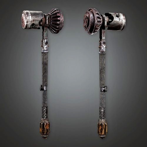 PAM - Post Apocalyptic Flatten Hammer - PBR Game Ready 3d model