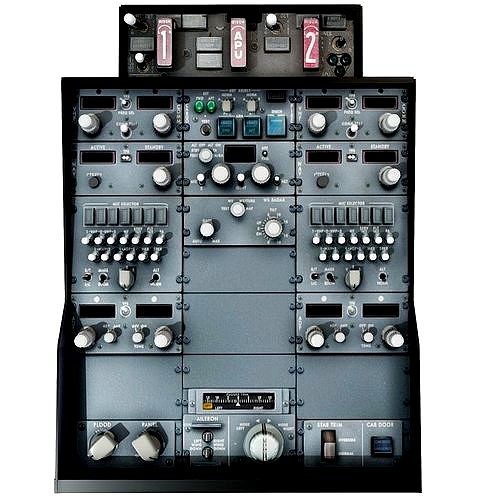 Boeing 737 Cockpit Central Panels 3d model