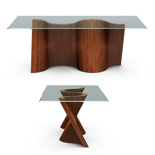 Wave Dining Table 3d model