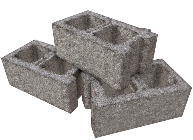 Cinder Block - PBR - Game Ready 3d model