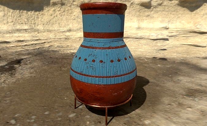 Egyptian Pot 02 3d model