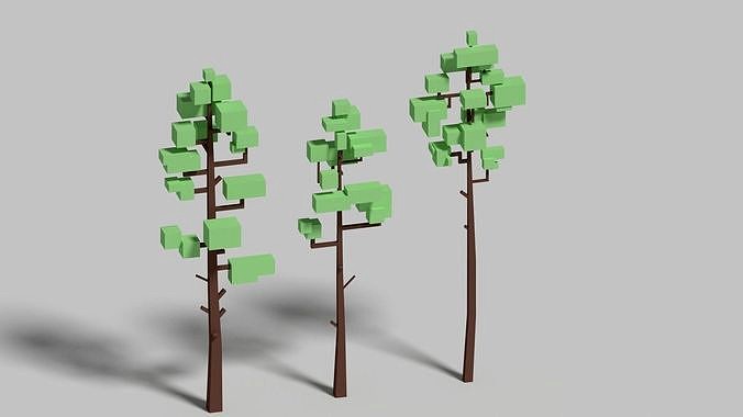 Tree voxel Trees 3d model