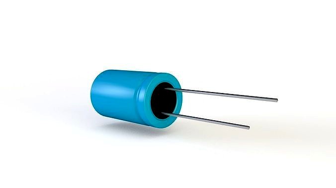 Electrolytic capacitor 3d model