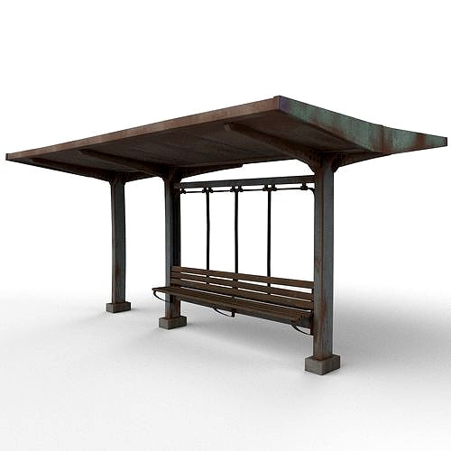 old bus stop 3d model