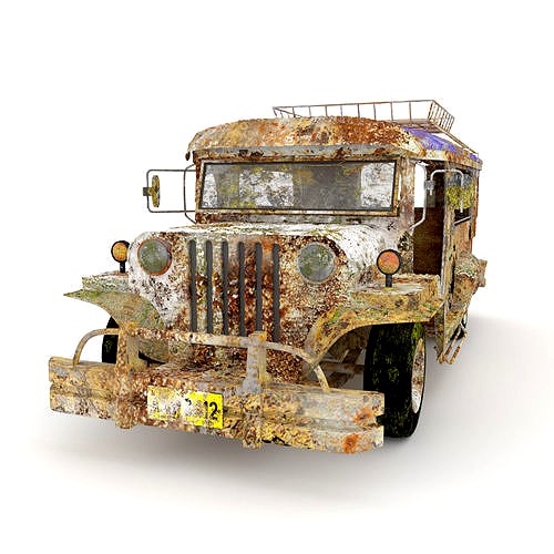 Rusty Philippine Jeepney 3d model