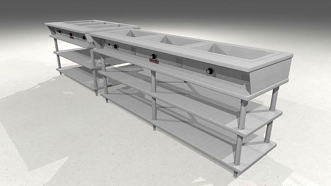 Restaurant Steam Tables 3d model