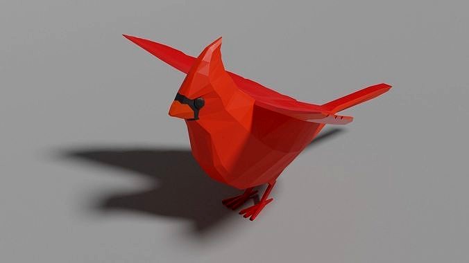 Cartoon Cardinal 3d model