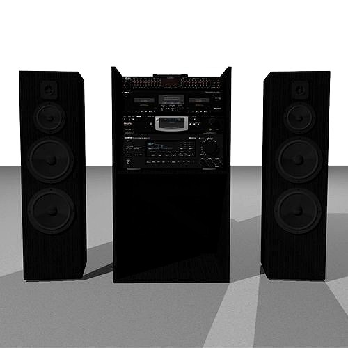 Big Stereo Setup - Multiple Components 3d model