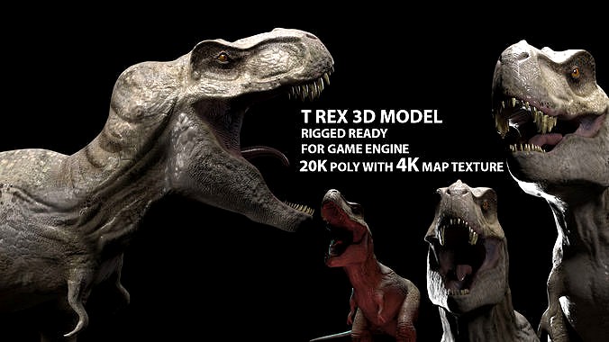 Trex dinosaur game model Tyrannosaurus 3d