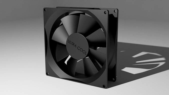 3D model and rendered Computer PC Fan