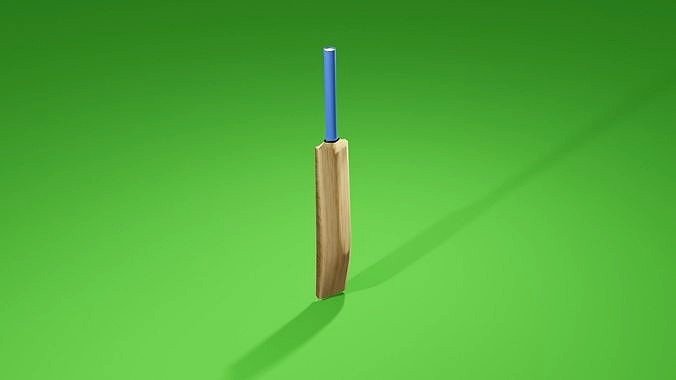 Cricket bat with materials and textures 3d model