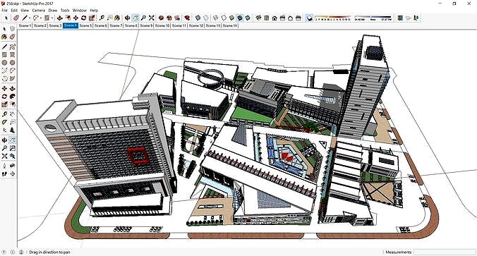 Sketchup 258 - Urban Complex 3d model