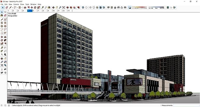 Sketchup 251 - Commerical building 3d model