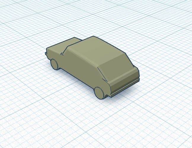 Low poly toy car 3d model