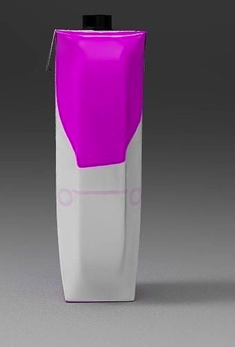 Tetra pack juice box 3d model