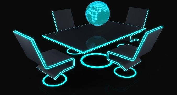 Sci Fi Conference Table 3d model