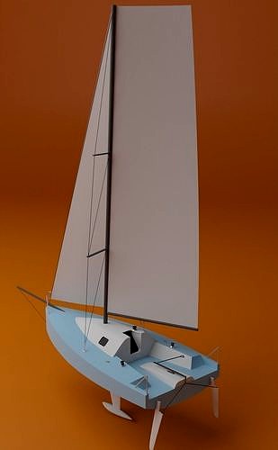 sailing boat mini 650 3d model