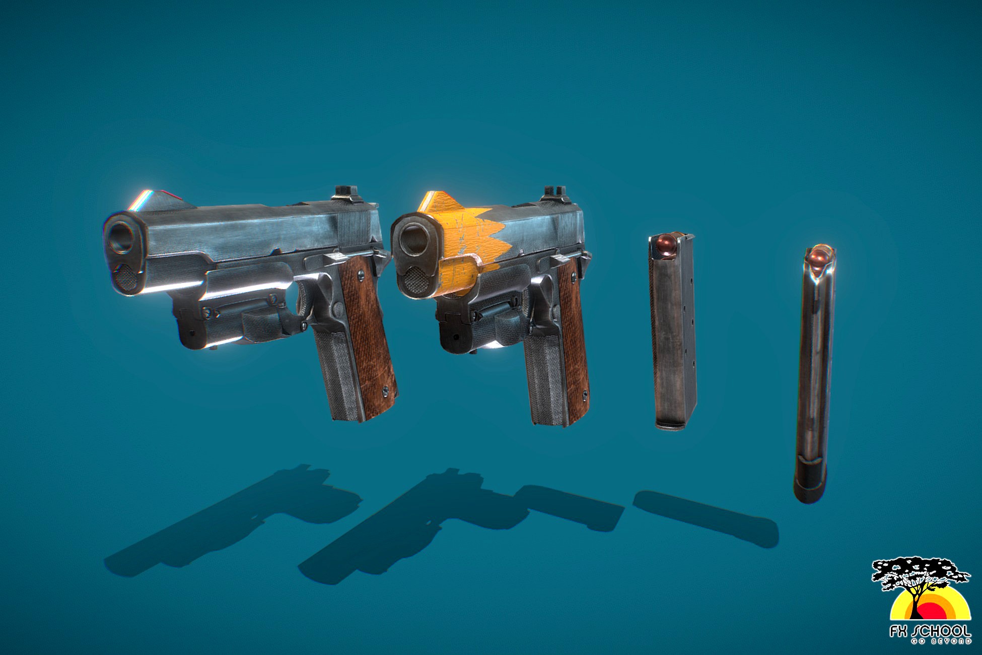 Zombies! Heavy Pistol 3d model