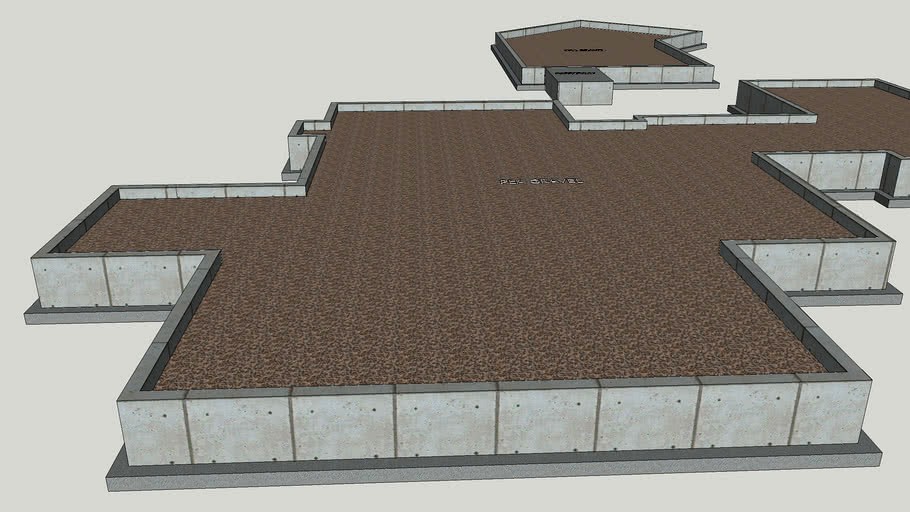 Farmhouse Style House Plan 25 Slab Foundation 3d model