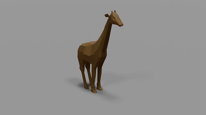 Low Poly Giraffe 3D Model
