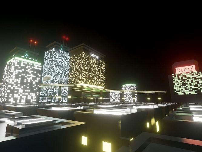 low poly cyberpunk 2 extended 3d model