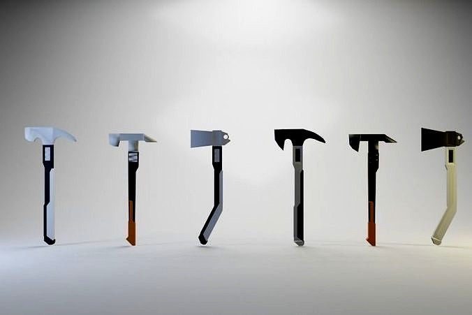 Axes sci-fi Low poly 3d model