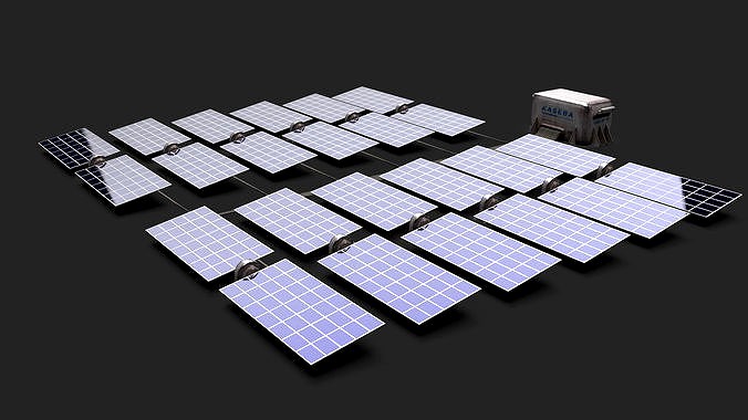 Space Mars Solar Panels Prop 8K Textures 3d model