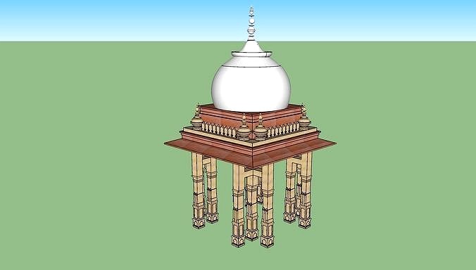 indian jodhpuri stone chatri 3d modal model